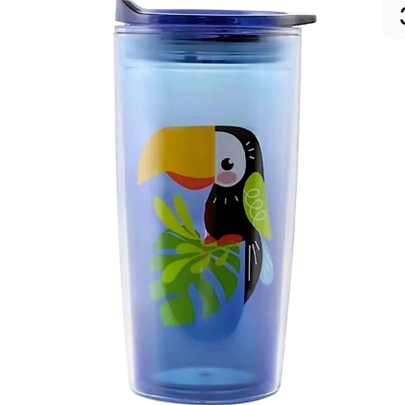 Dining | New Toucan Plastic Double Wall Tumbler 2 Oz Wclosing Lid ...